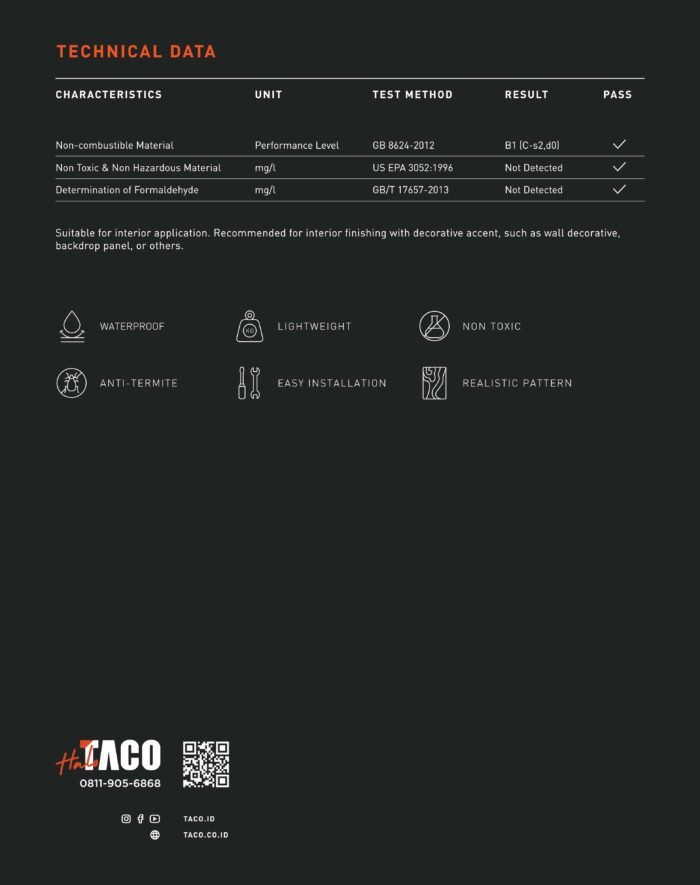 WPC Deco Panel by TACO | Wall Panel PVC Dinding - Wijaya Mandiri